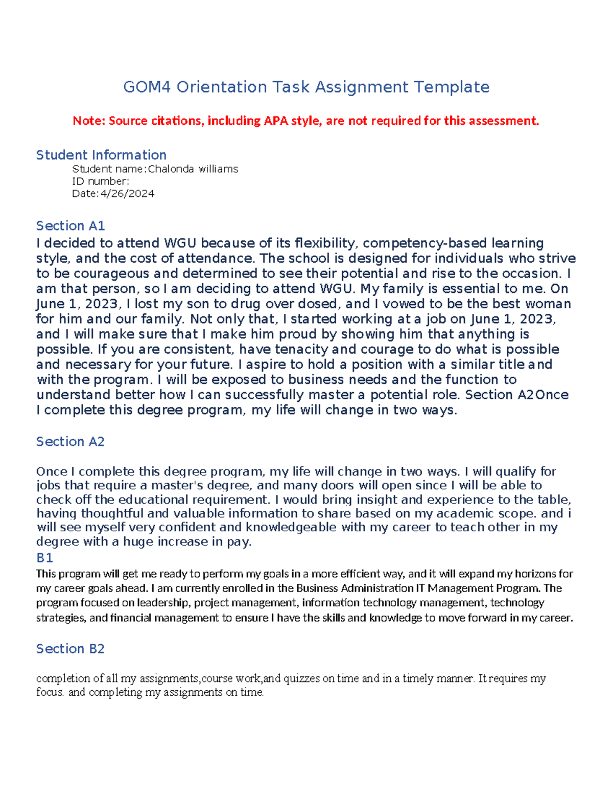 Orientation (2) cw - originally - GOM4 Orientation Task Assignment Template Note: Source ...