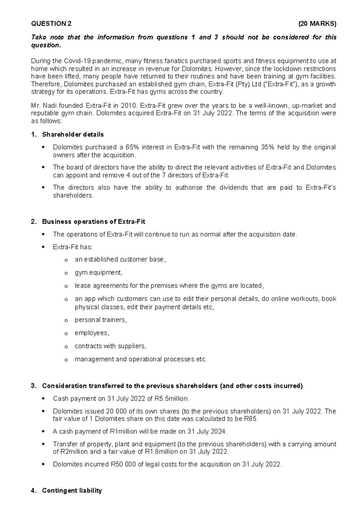 Assessment 4 Q2 with solution - QUESTION 2 (20 MARKS) Take note that ...
