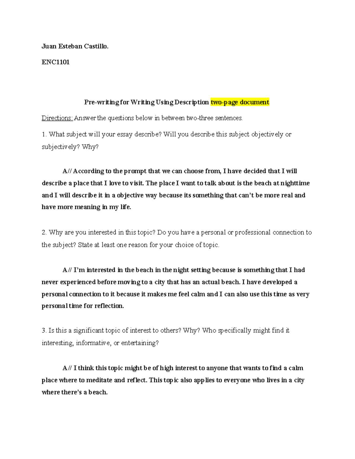 05-29-22 Pre-Writing Handout - Juan Esteban Castillo. ENC Pre-writing ...