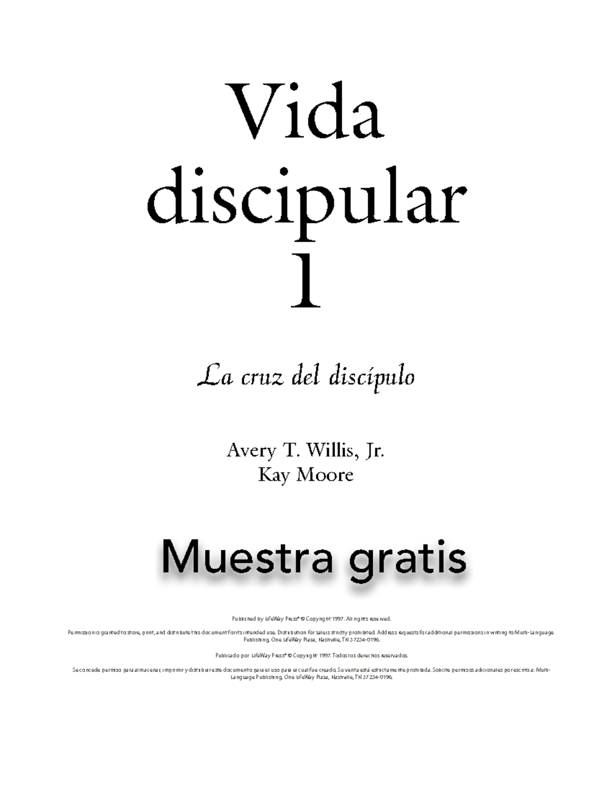 Muestra Gratis Vida Discipular 1pdf - Vida discipular 1 La cruz del ...