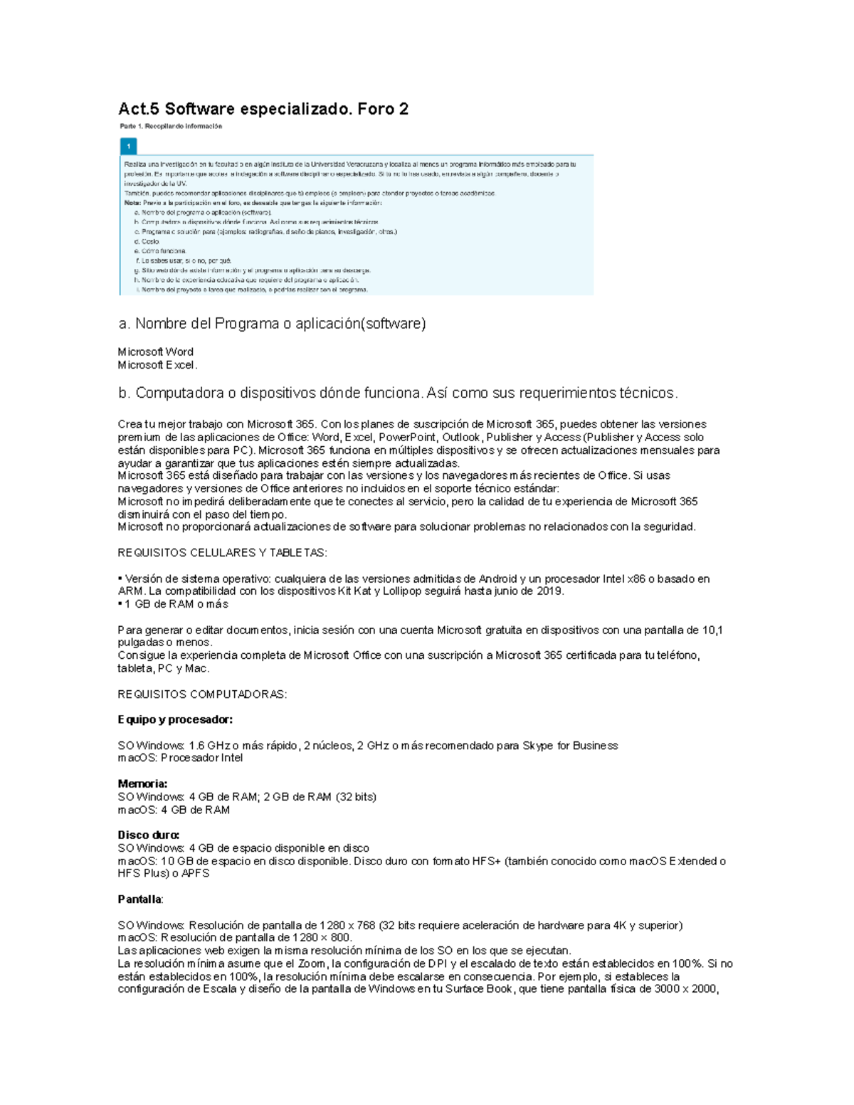 Act5 Cabrera Barradas Luis Angel - Act Software especializado. Foro 2 a ...