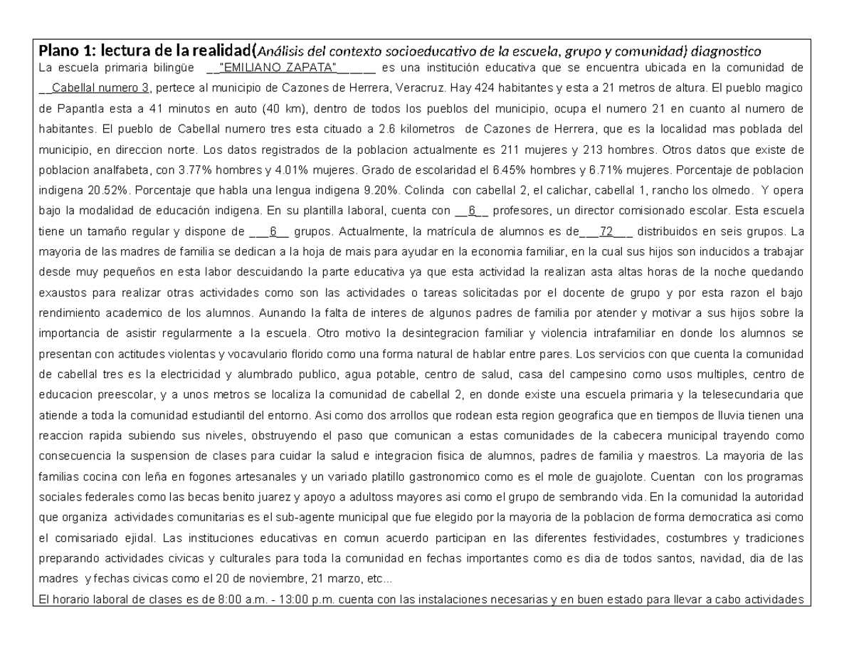 PLAN DE Mejora 2024 (1).docx actualizado - Plano 1: lectura de la ...