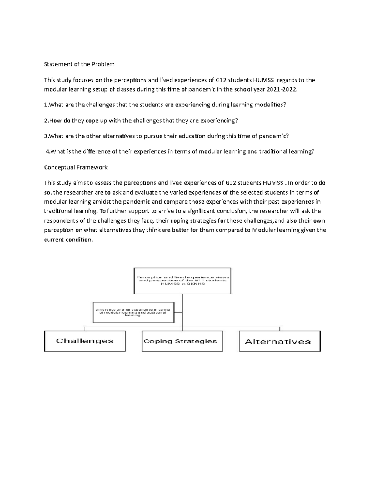 Statement of th-WPS Office - Statement of the Problem This study ...