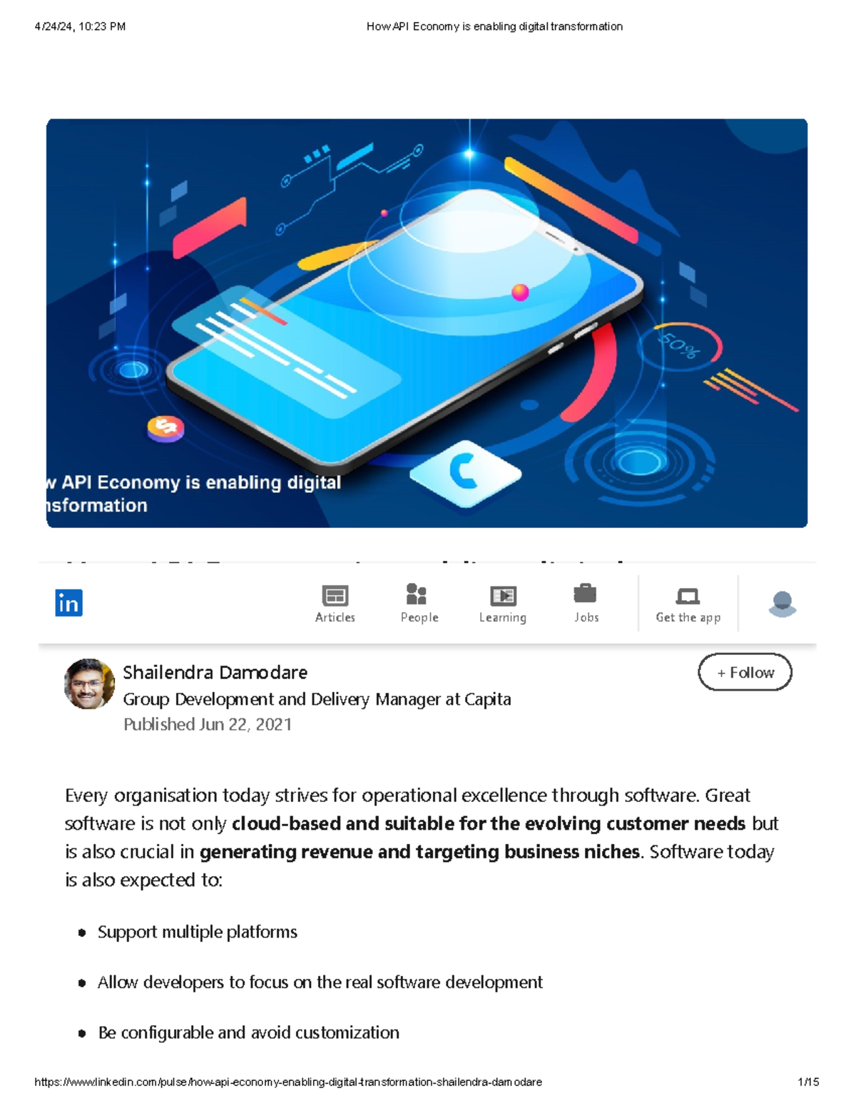 API Economy - How it is Enabling Digital Transformations - Every organisation today strives for ...