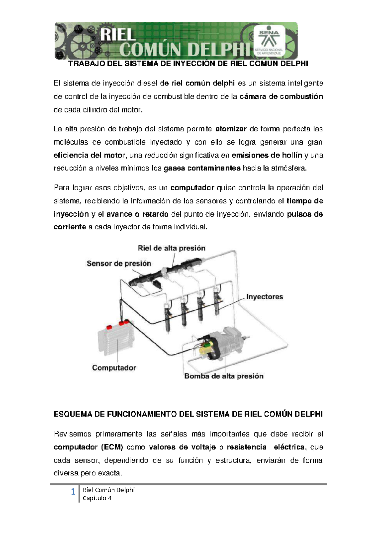 Sistema de inyeccion de RIel comun Delphi - TRABAJO DEL SISTEMA DE ...