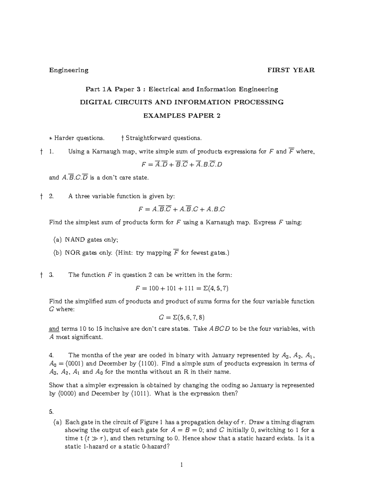 DCIP 1P3 2 - notes - Engineering FIRST YEAR Part 1A Paper 3 ...