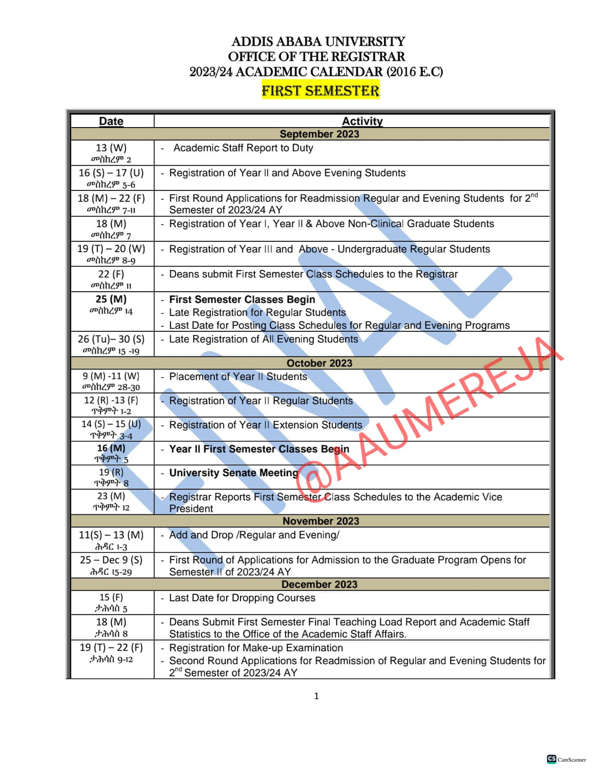 2016-Academic Calender for 2023 24 Final - Research Methods - Studocu