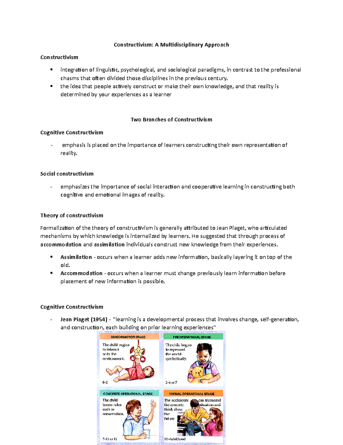 Constructivism - A Multidisciplinary Approach - Constructivism: A Multidisciplinary Approach ...