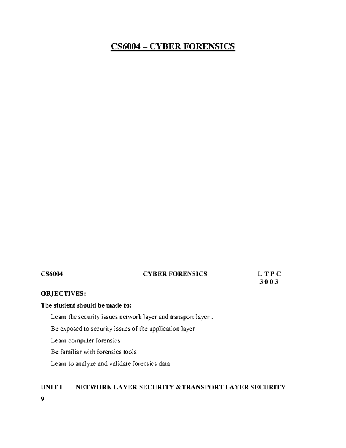 CS6004 Cyberforensics QB - CS6004 – CYBER FORENSICS CS6004 CYBER FORENSICS L T P C 3 0 0 3 - Studocu