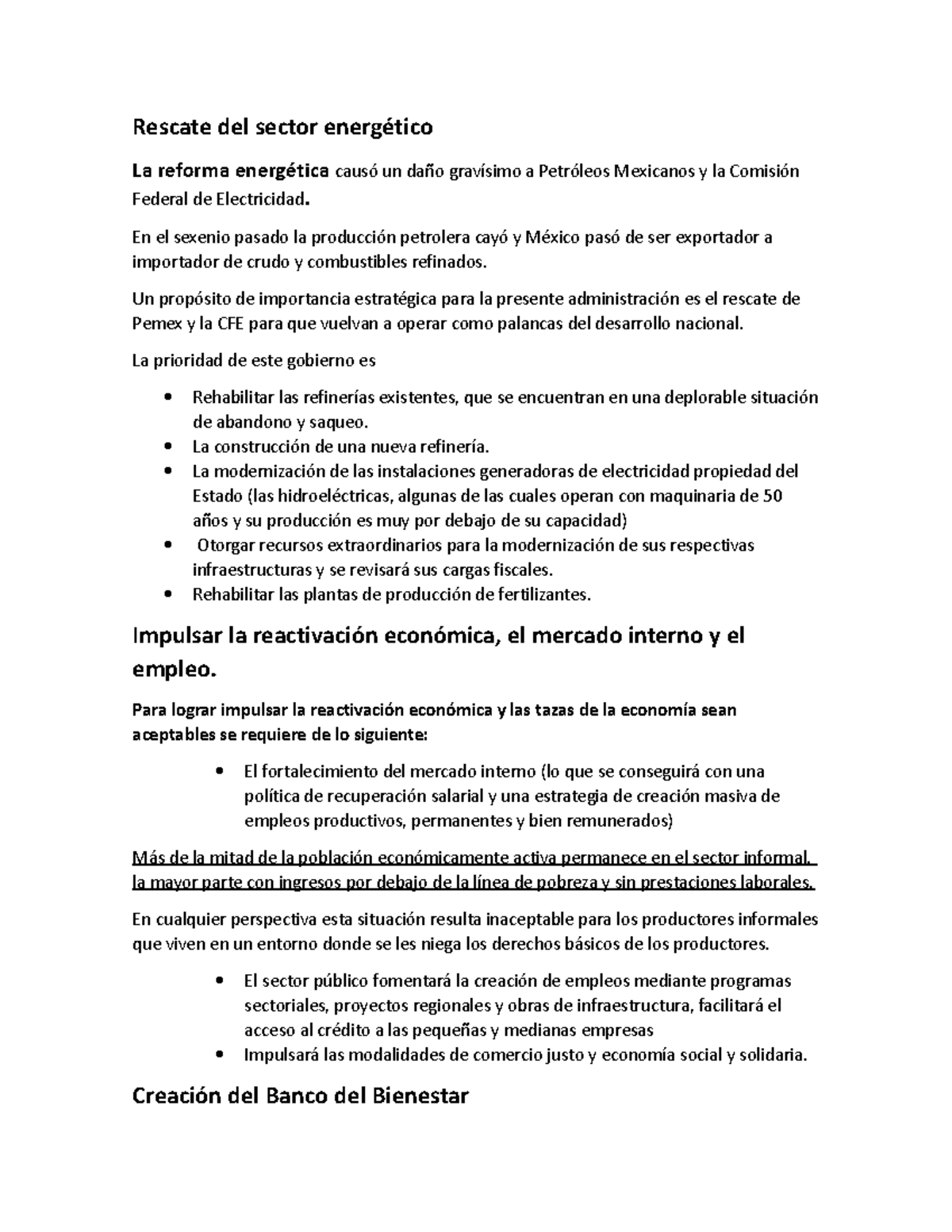 Rescate del sector energético - Rescate del sector energético La ...