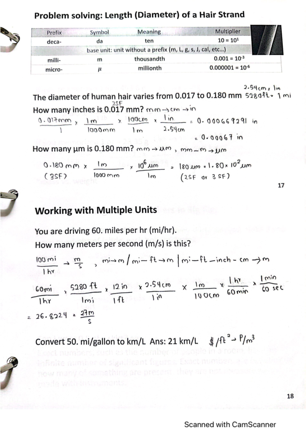 Chem 1 - problem-solving/working with multiple units - CHEM 060 - Studocu