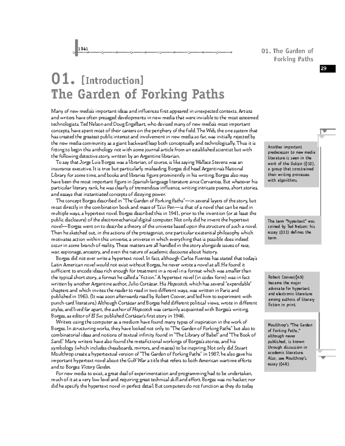 Borges-03 - Garden of forking paths - Another important predecessor to ...