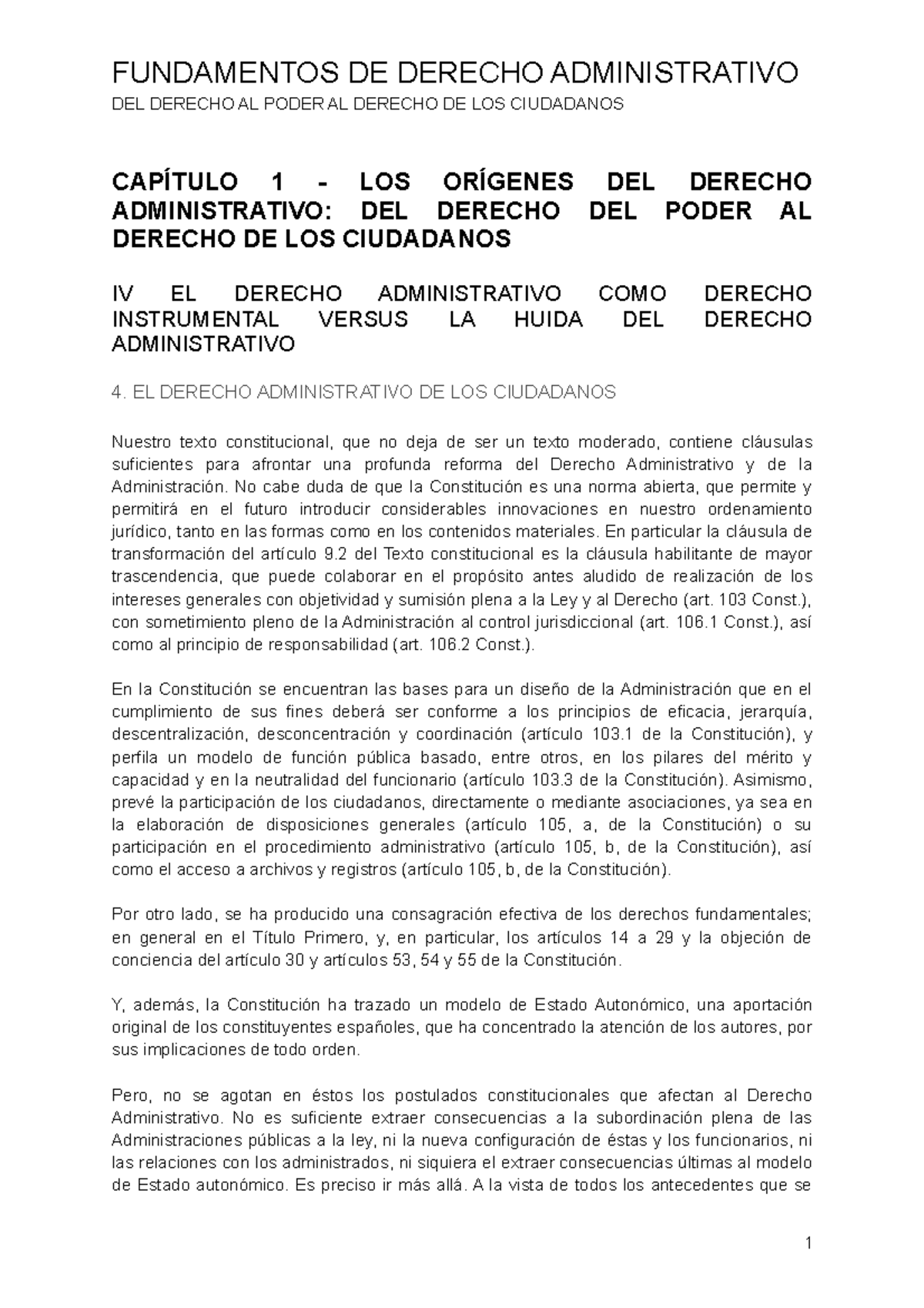 Capítulo 1 - LOS Orígenes DEL Derecho Administrativo DEL Derecho DEL Poder AL Derecho DE LOS ...