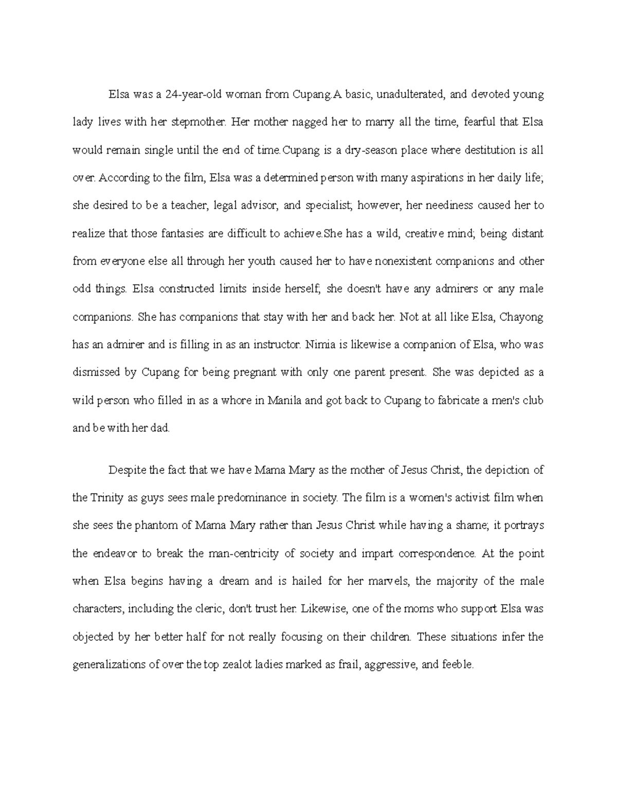 A story of elsa - Elsa was a 24-year-old woman from Cupang basic ...