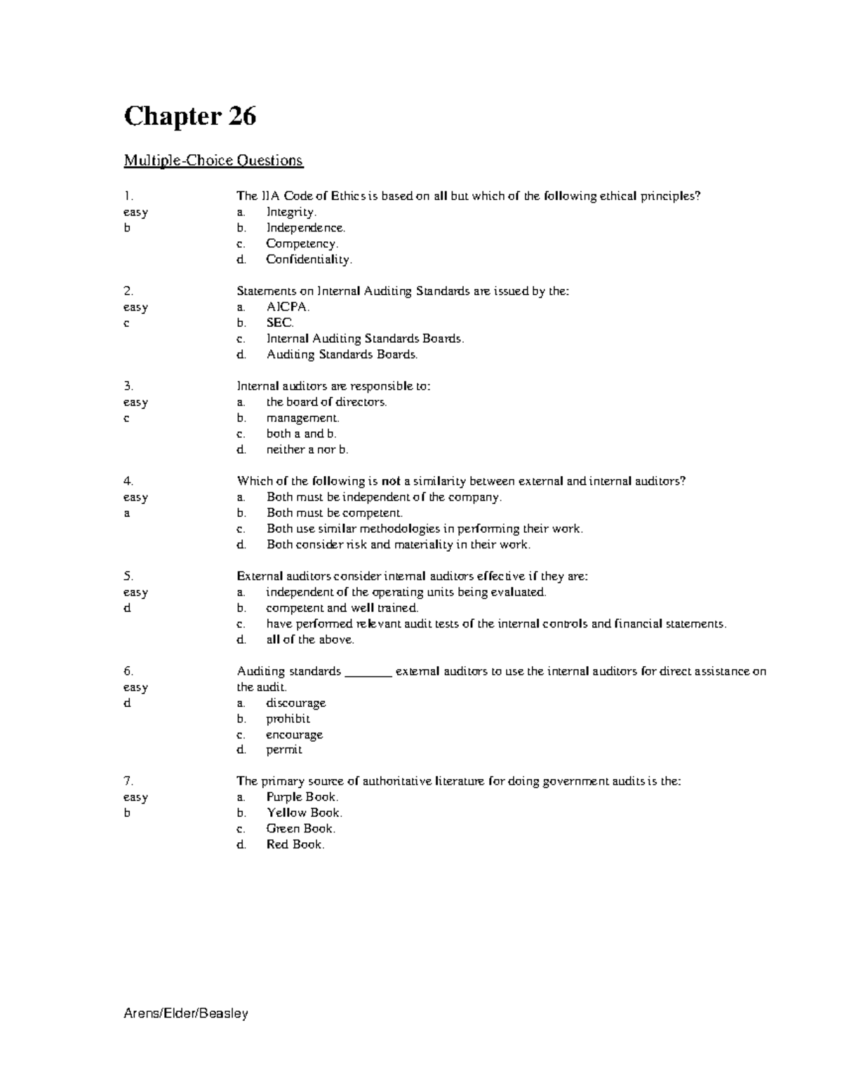 Chapter 26 TEST Banks - Read - Chapter 26 Multiple-Choice Questions 1 ...