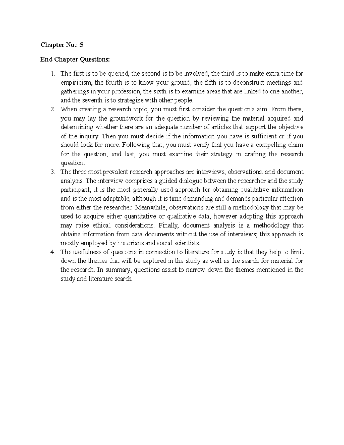 CN5 - END CHAPTER QUESTIONSEND CHAPTER QUESTIONSEND CHAPTER ...