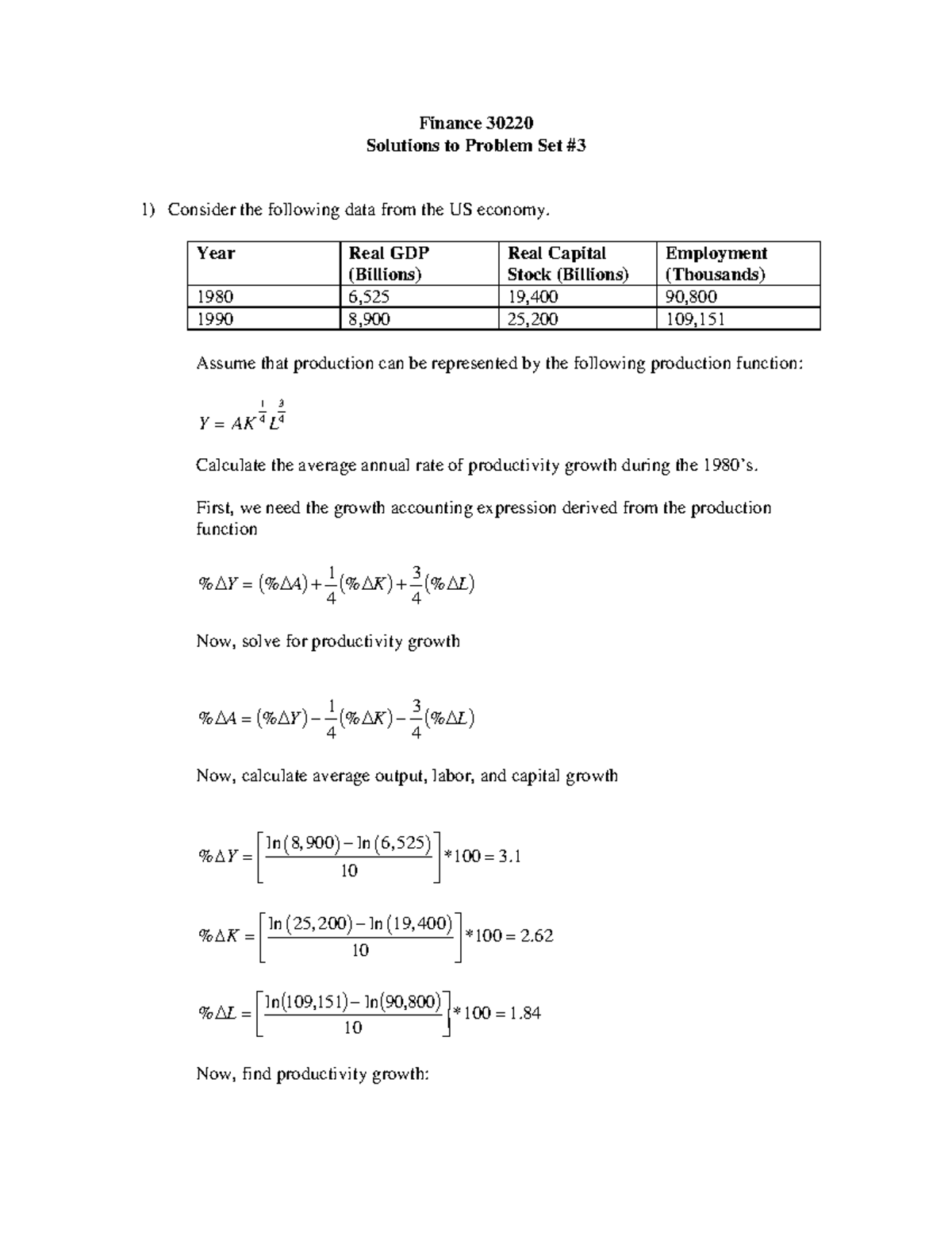 Seminar assignments - Problem set 3 solutions - Finance 3 0220 ...