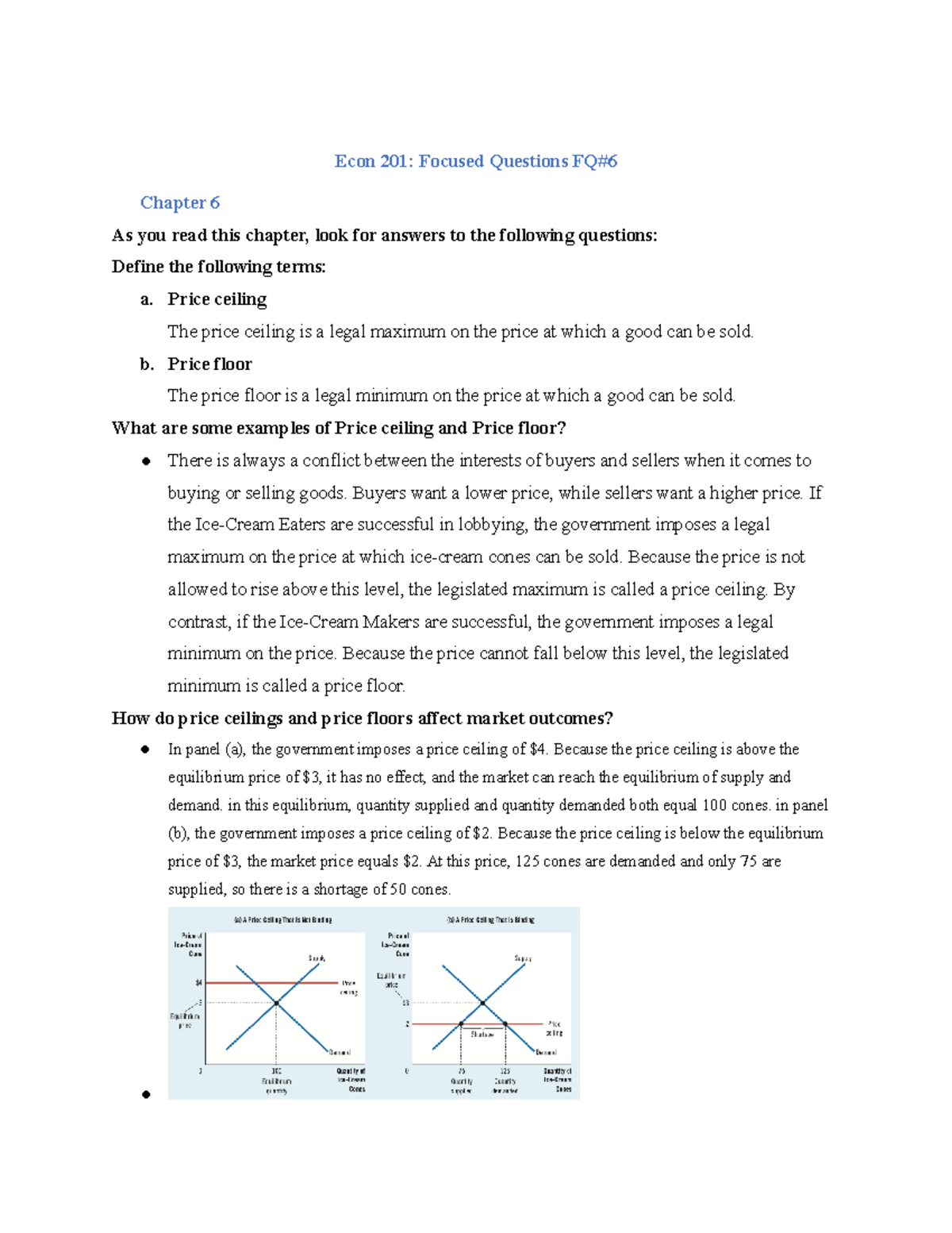 ECO201 Chapter 6 Focus Question - Econ 201: Focused Questions FQ ...