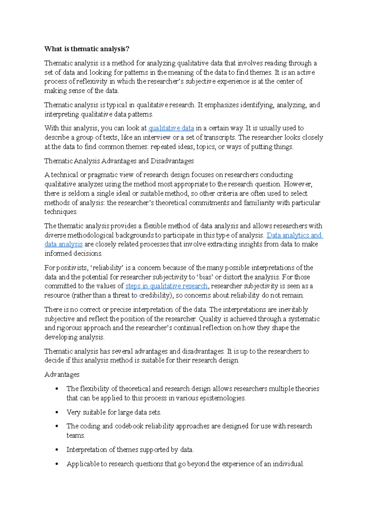 What is thematic analysis - What is thematic analysis? Thematic ...