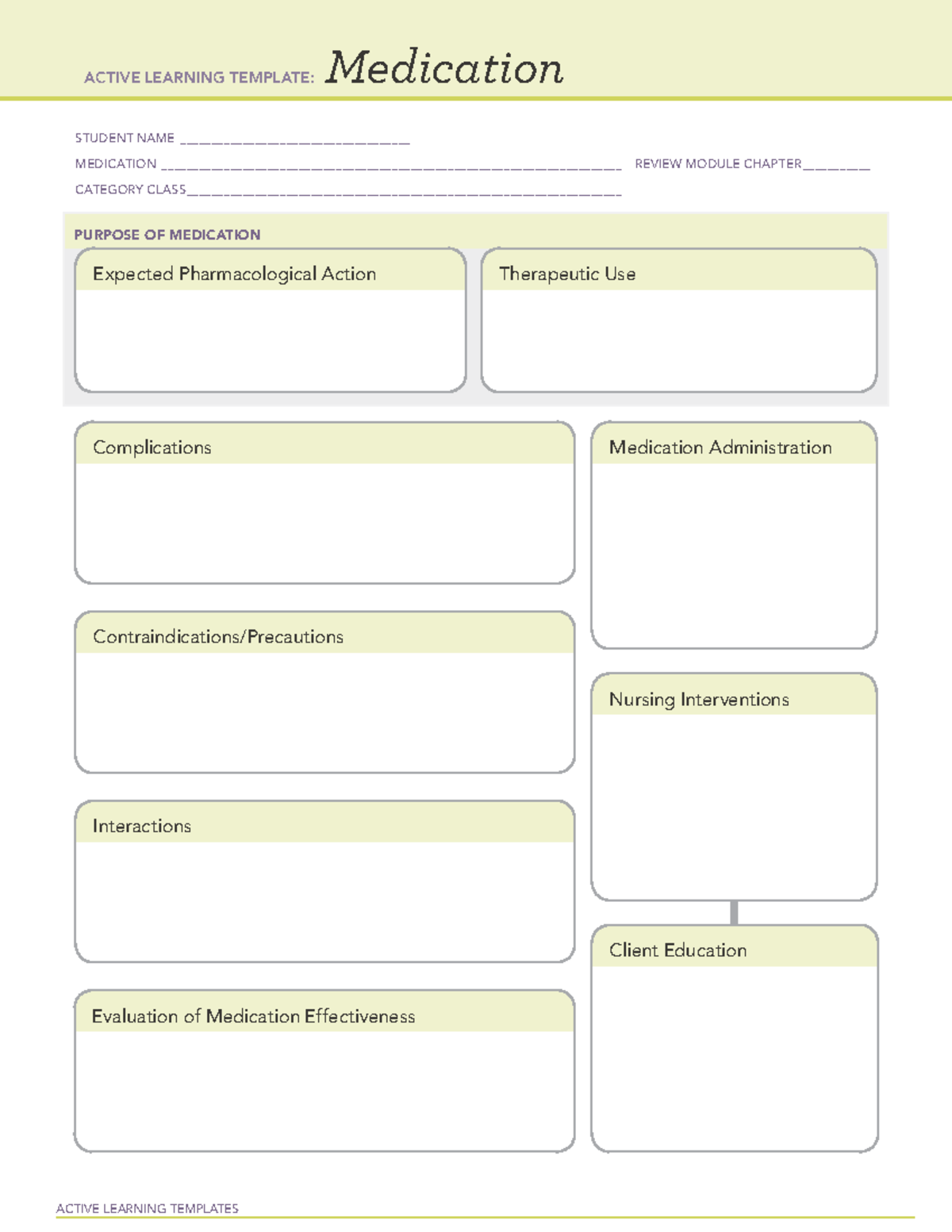 Medication restricted - ACTIVE LEARNING TEMPLATES Medication STUDENT ...