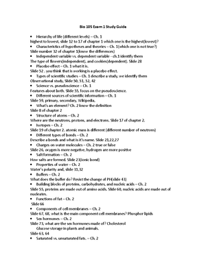 Exercise 4 Summary - For bio lab - Exercise #4 – Biology 105 Lab 1 ...