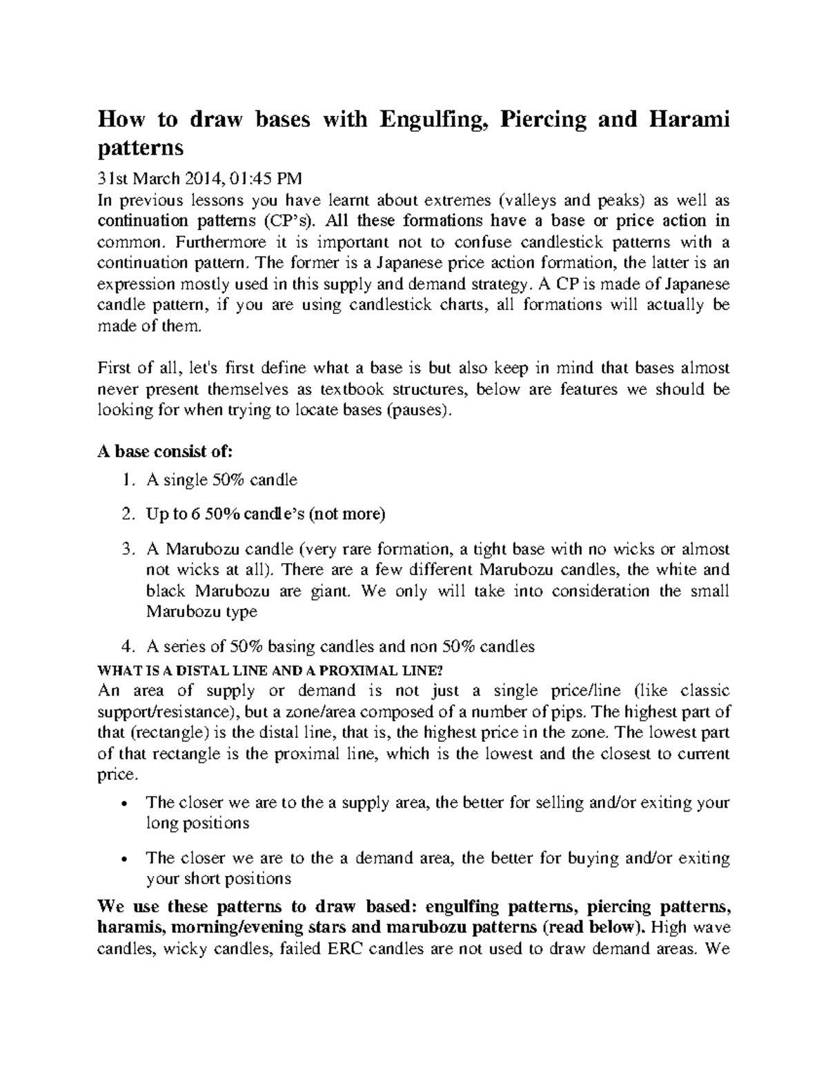 How to draw bases with Engulfing, Piercing and Harami patterns - All ...
