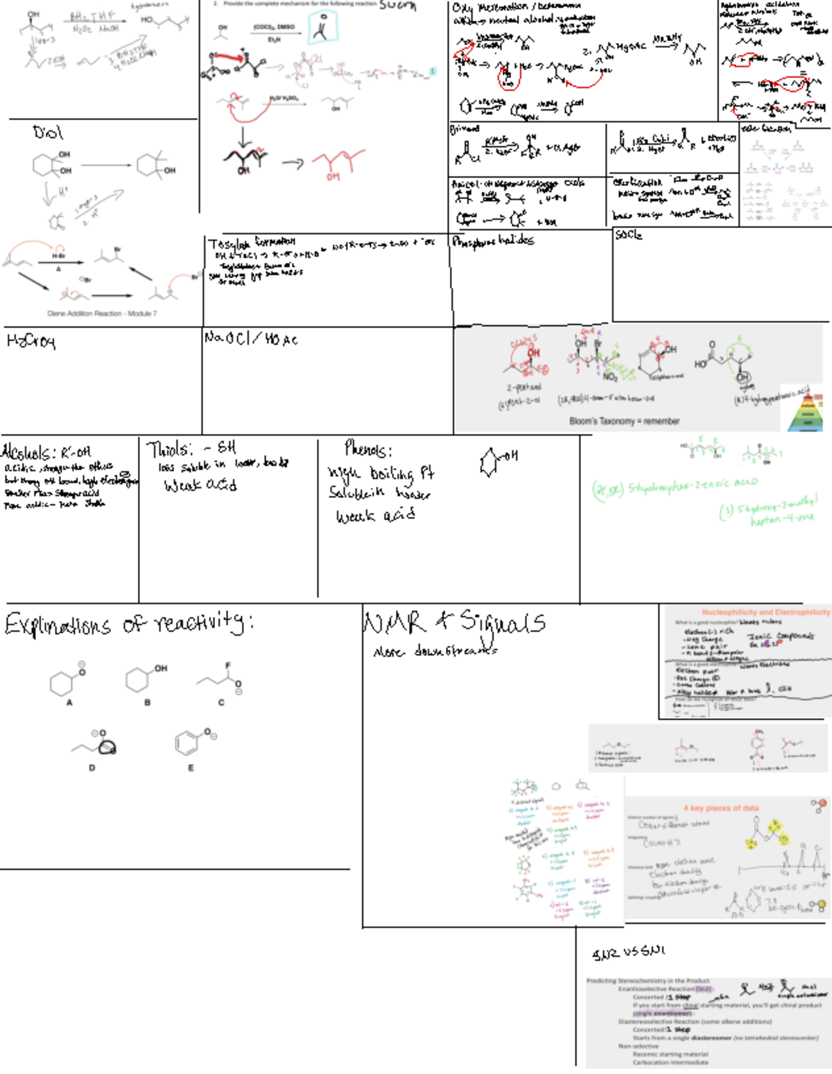 Merged Orgo Chem study sheet - Oxy Mercuration/Demecorationaaddition ...
