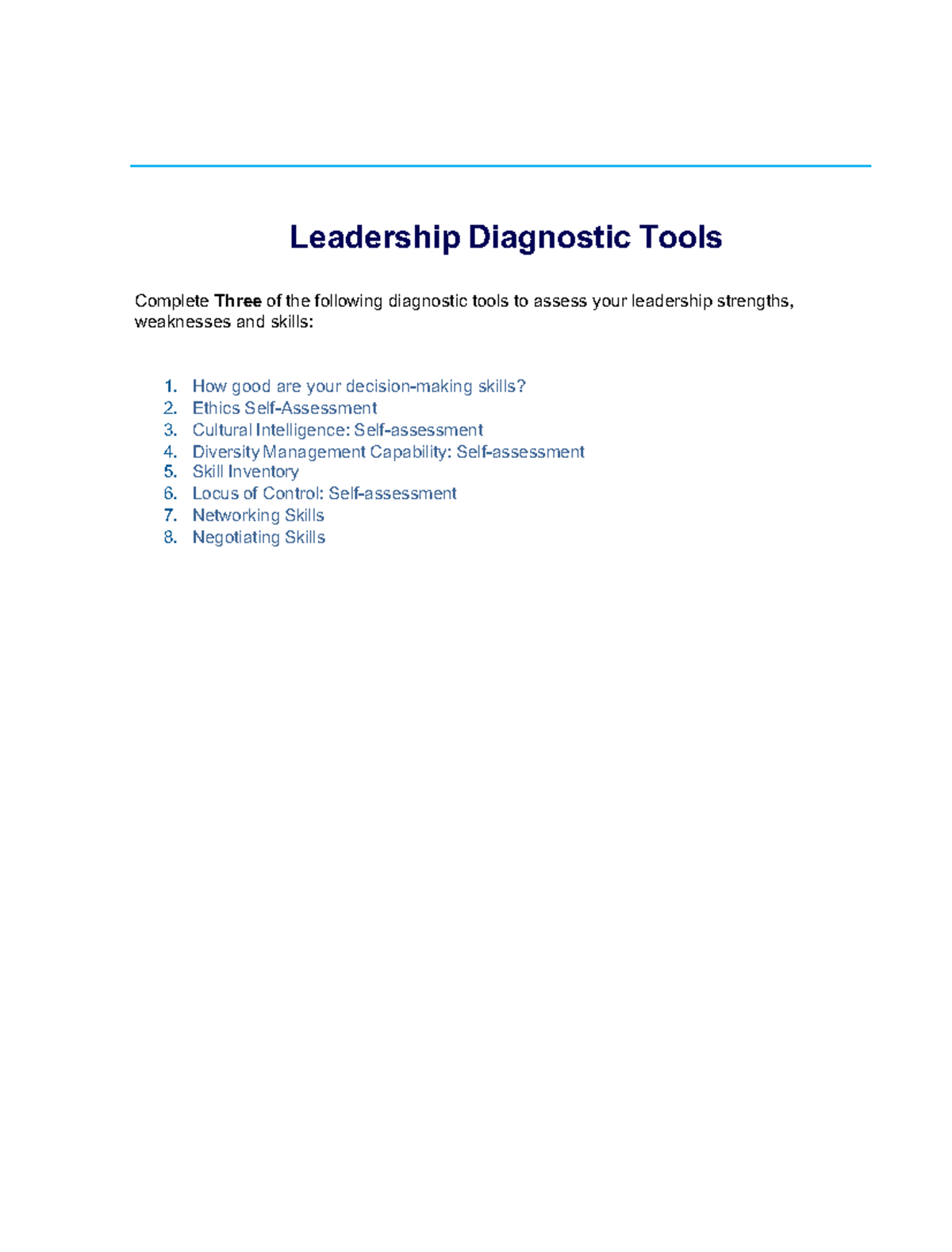 A3 Leadership Diagnostic Tools-2 - Leadership Diagnostic Tools Complete ...