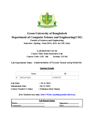 Database Lab Report 01 213002024 - Green University of Bangladesh ...
