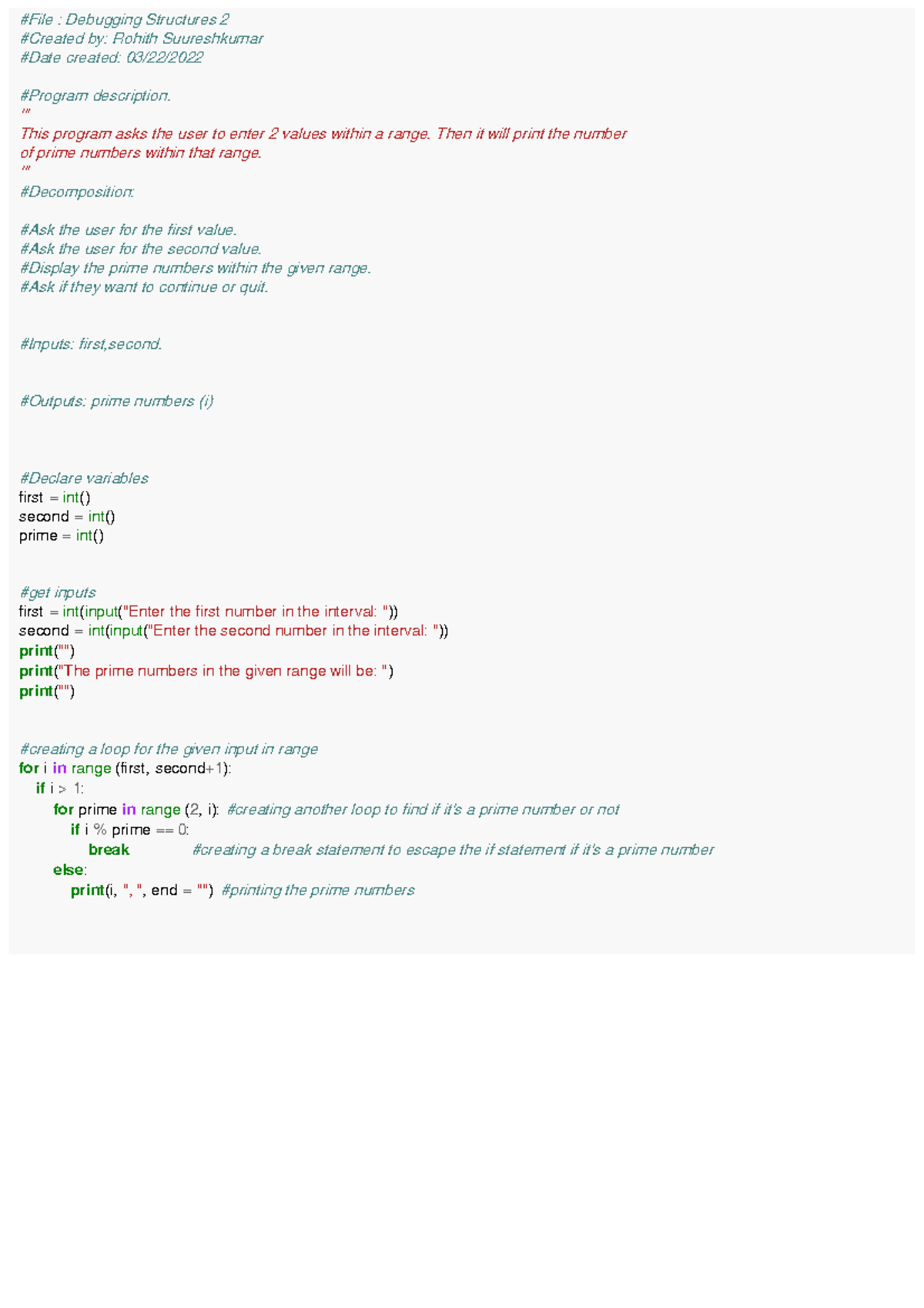 Rodebugging 2 Program Source Code File Debugging Structures 2