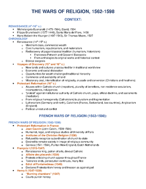 Wars of Religion study guide - Chaidie Petris IB Modern History French ...