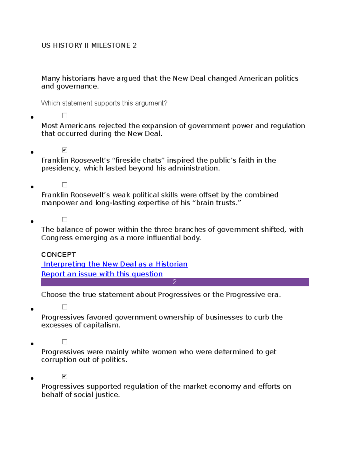 US History II Milestone 2 - US HISTORY II MILESTONE 2 Many historians ...