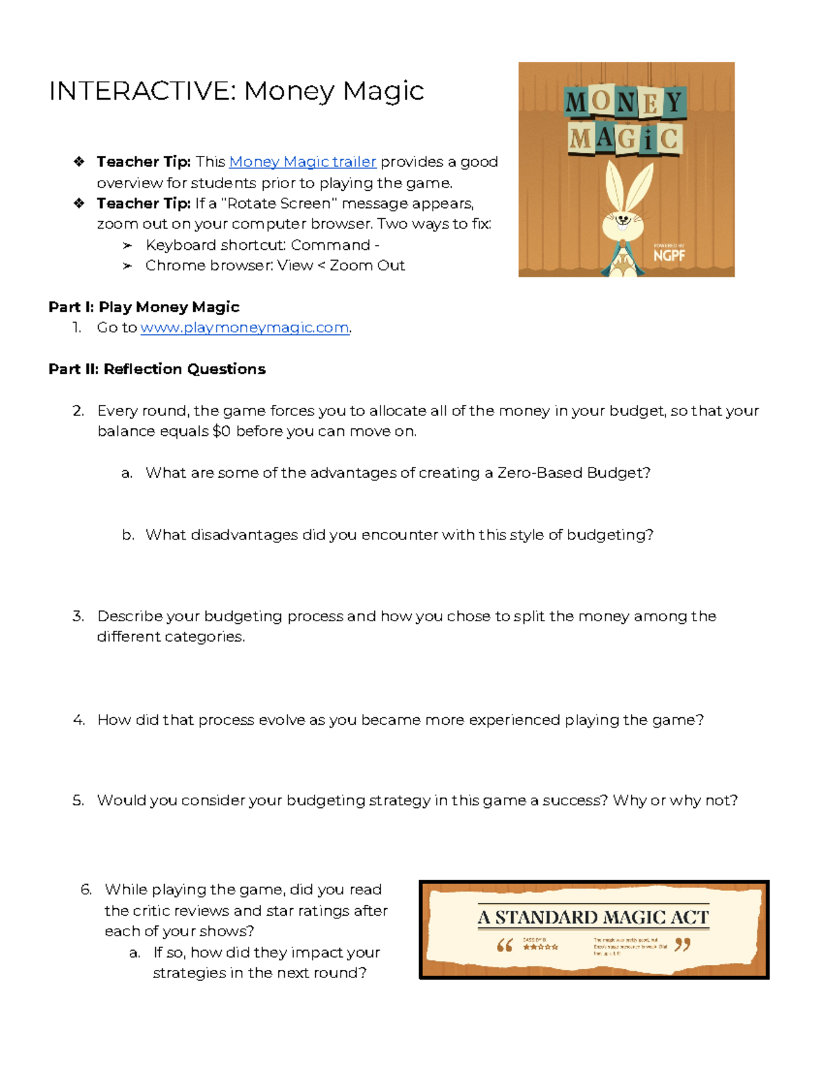 Copy of Interactive Money Magic-3 - INTERACTIVE: Money Magic Teacher ...