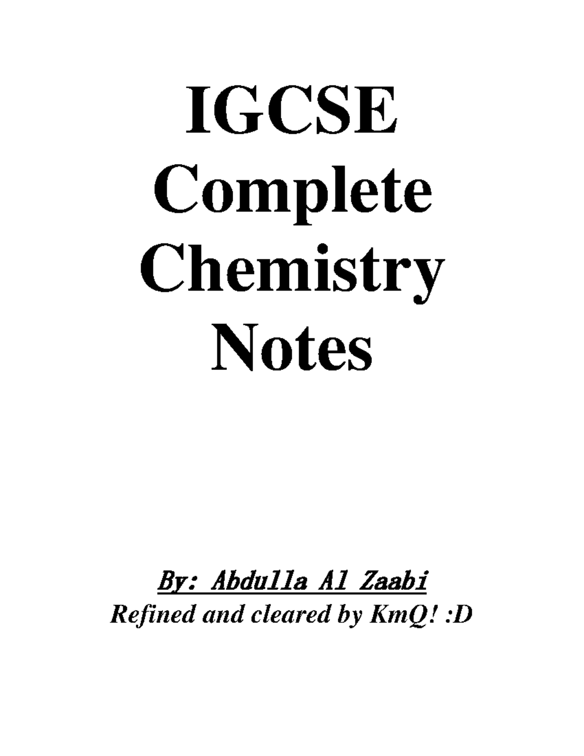 Chemistrynotesfull 150118084342 conversion gate01 - IGCSE Complete ...