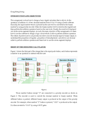 UEEA1323 Lab practical 3E Digital Electronics - Results and Summary for ...