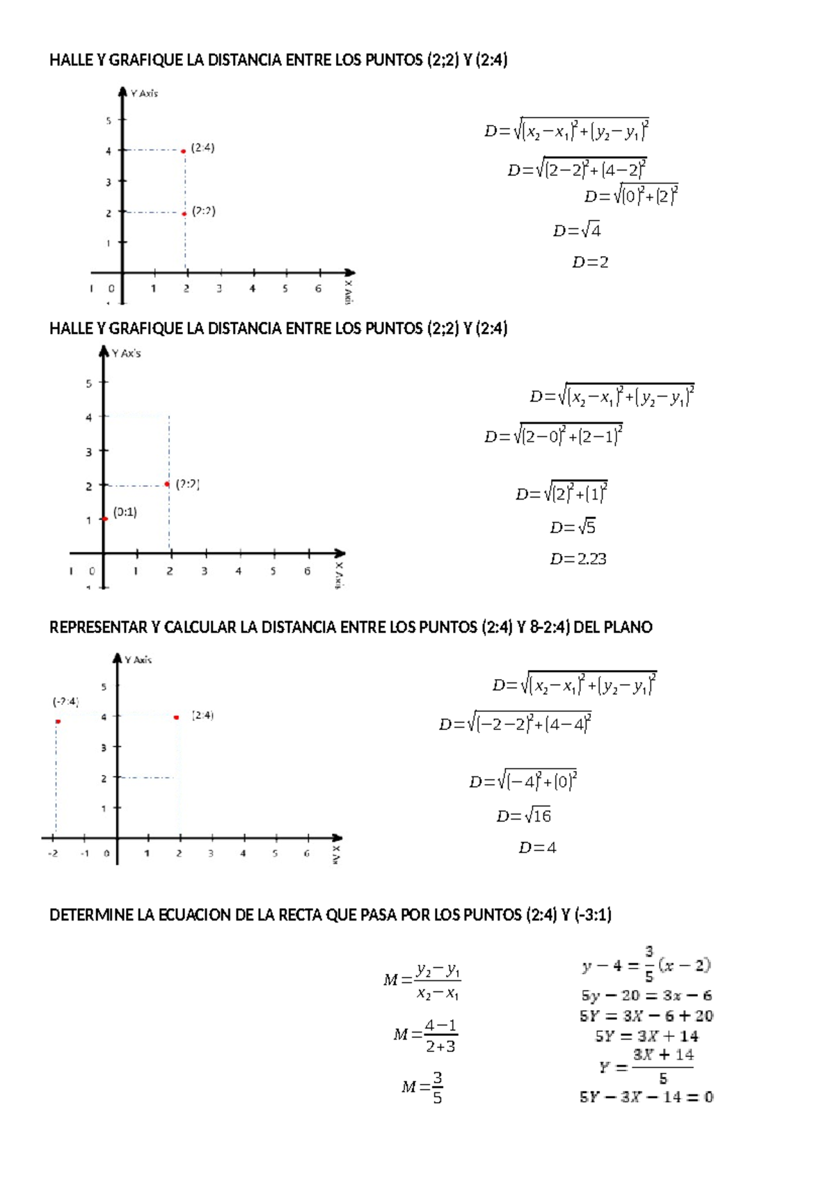 Halle Y Grafique LA Distancia Entre LOS Puntos - HALLE Y GRAFIQUE LA ...