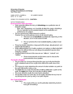 Lecture Ch. 1 Notes - University of Houston College of Architecture and ...