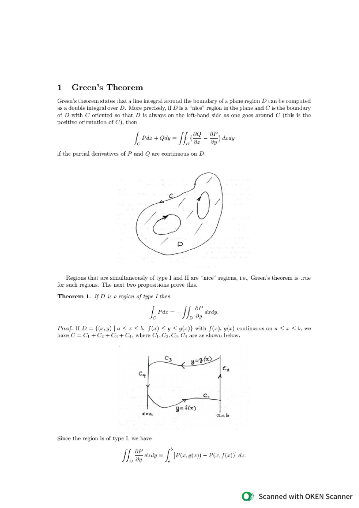 Green's Theorem - Calculus - Studocu