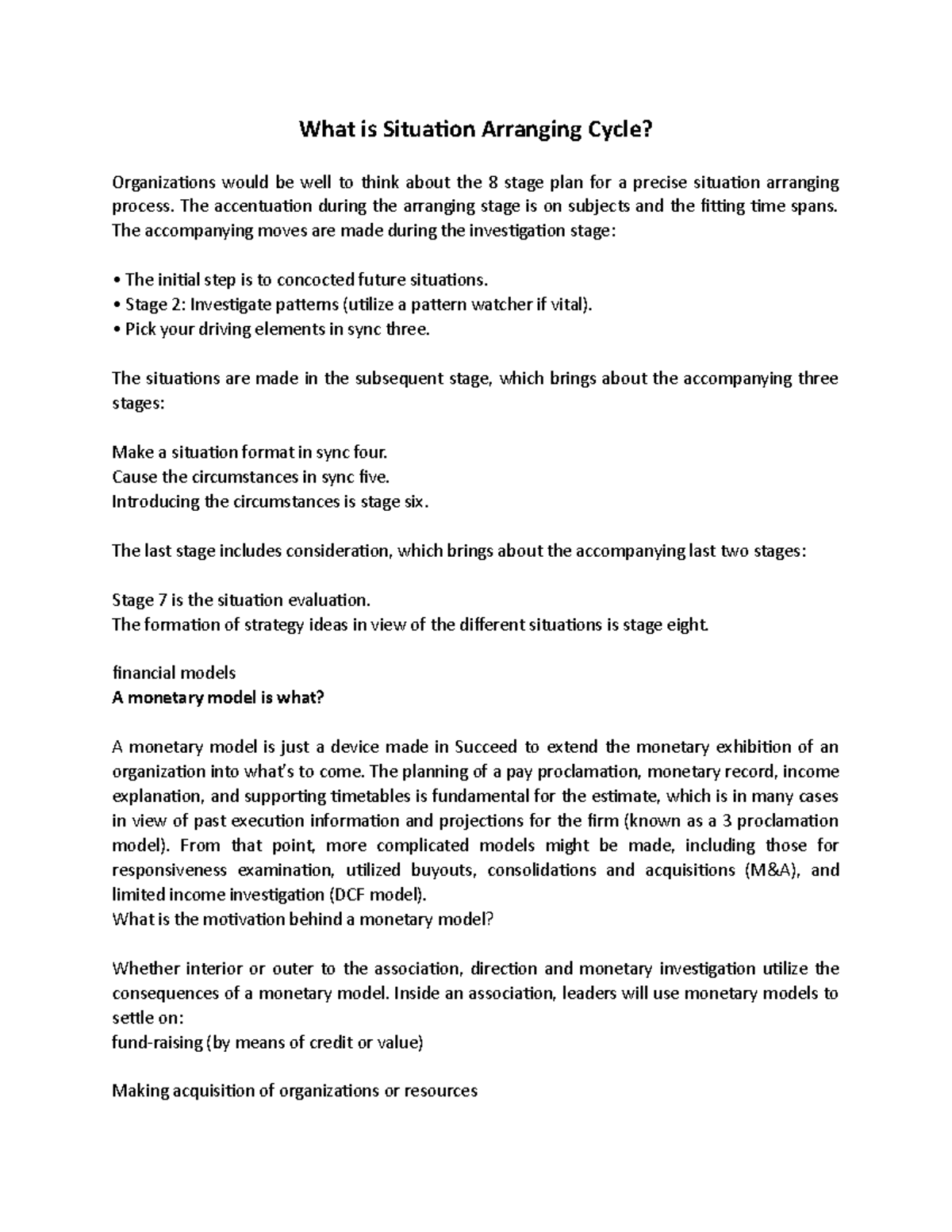 What is Situation Arranging Cycle - What is Situation Arranging Cycle ...