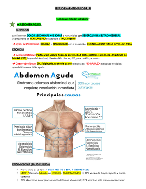 1. Abdomen Agudo- Apendicitis Aguda - Cuadro clínico: Inicia con dolor ...