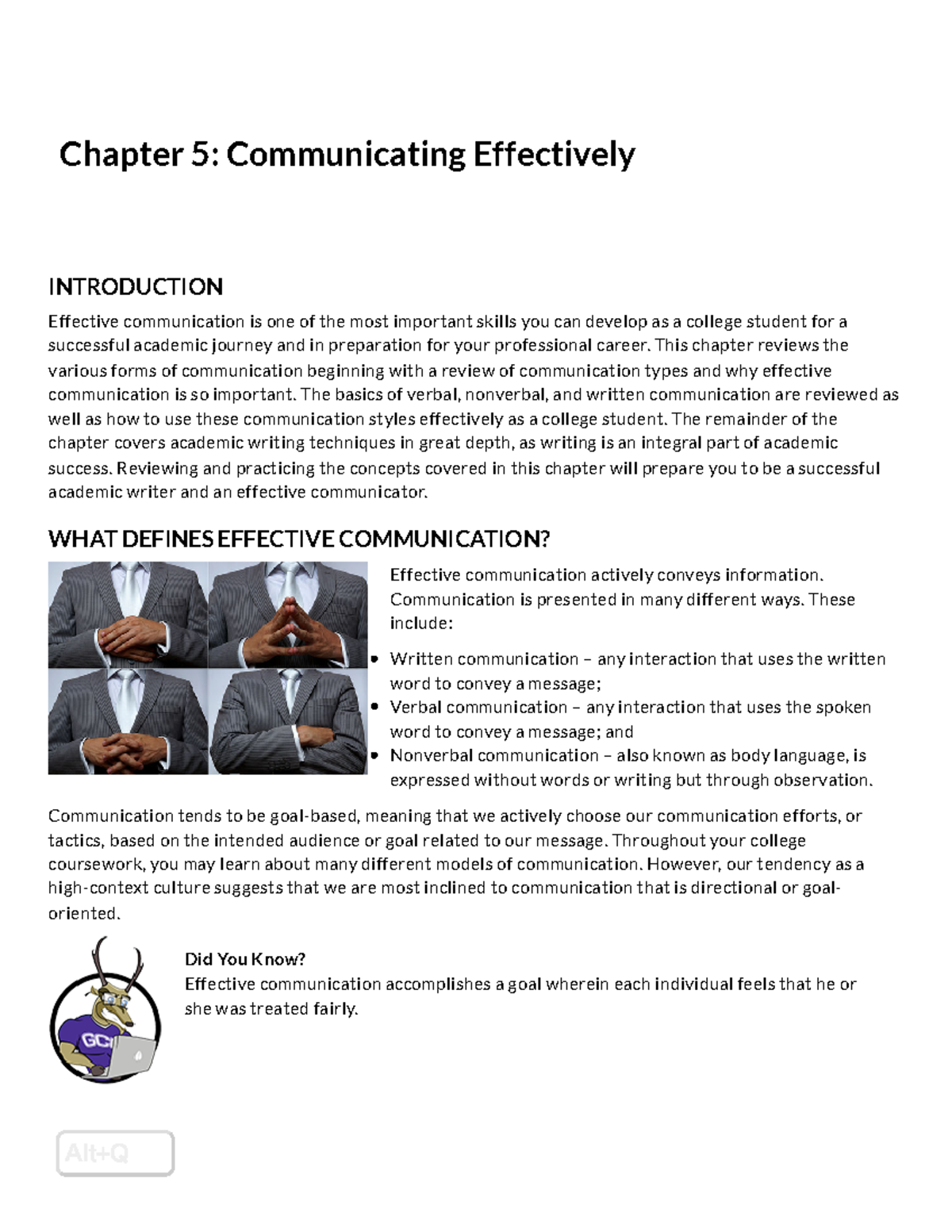 Communicate Effectively - Chapter 5: Communicating Effectively ...
