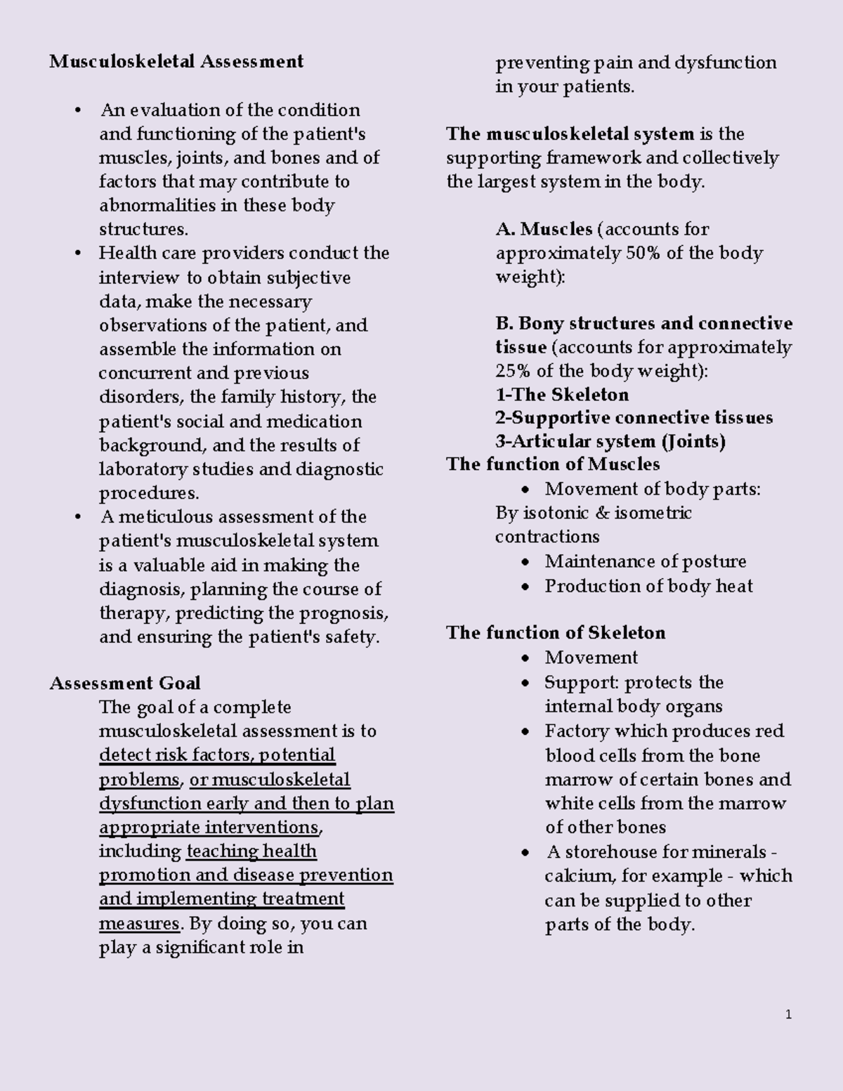 Musculoskeletal Documentation Example At Lorenzo Pope Blog