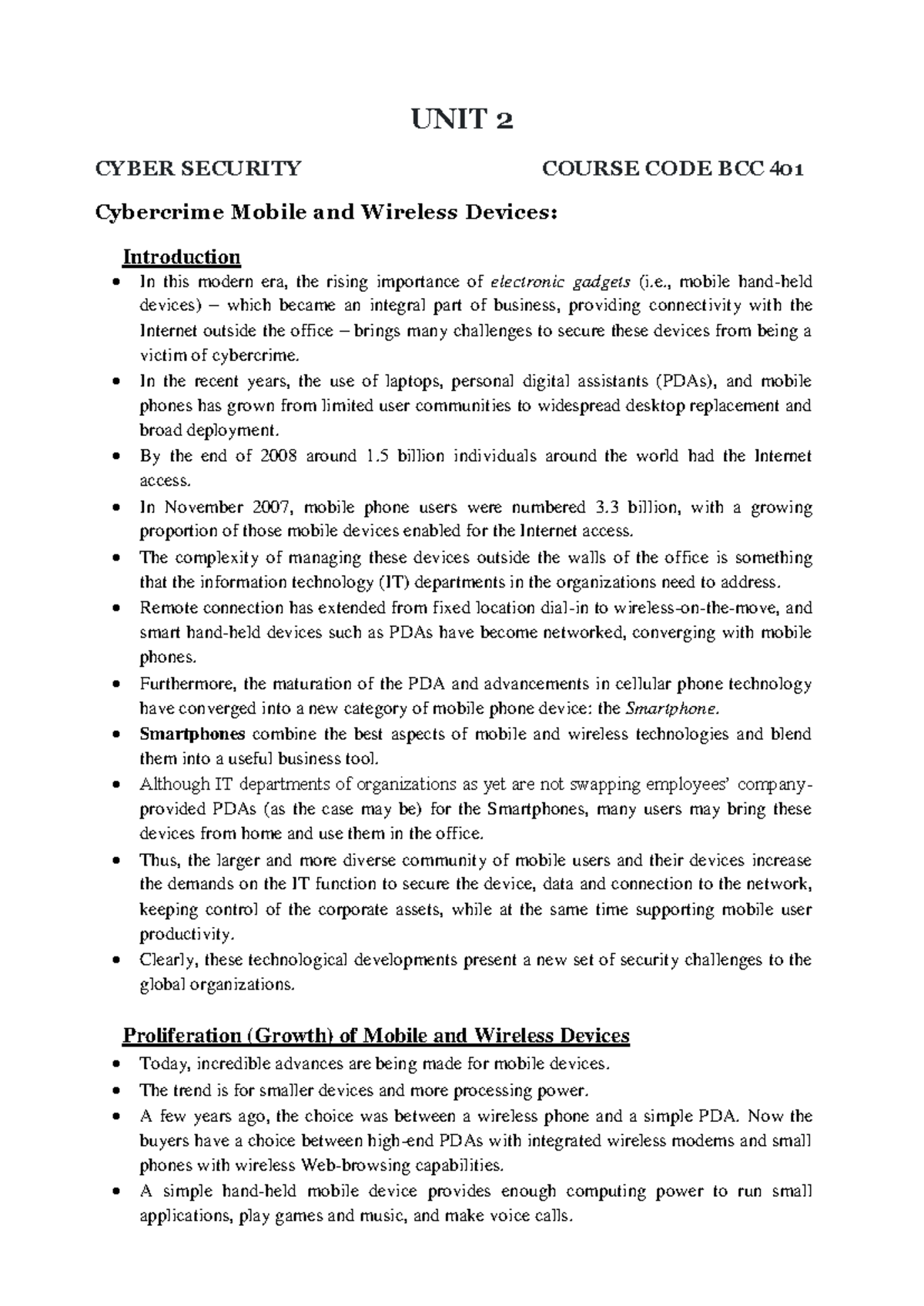Unit 2 cyber security - UNIT 2 CYBER SECURITY Cybercrime Mobile and ...
