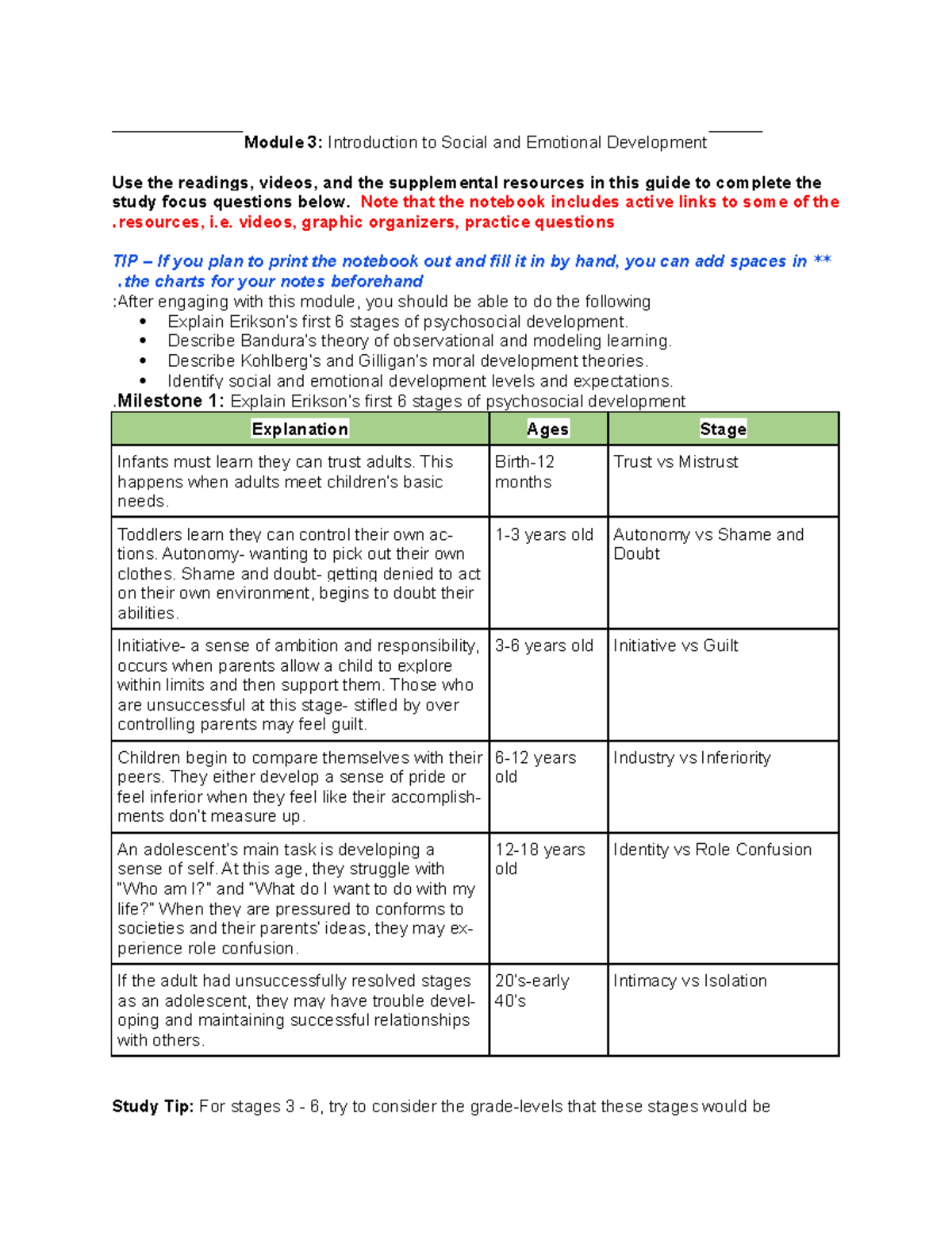 Module 3 Notebook Guide- passed class - - Studocu