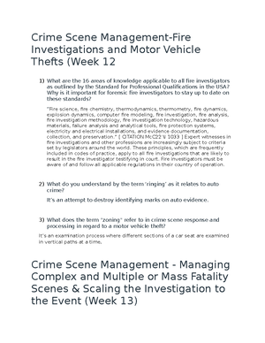 Crime scene principles - Information management is a significant ...