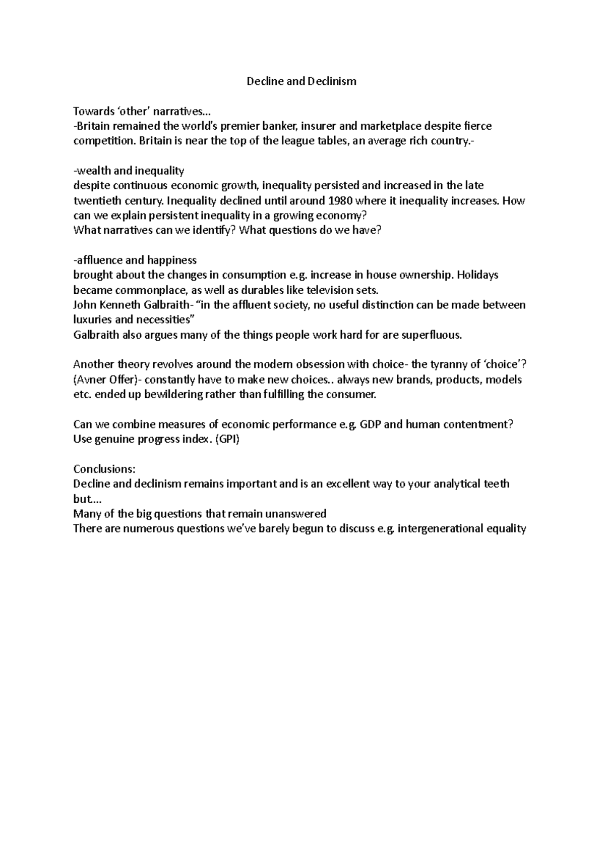 Lecture 6 - Decline and Declinism Towards ‘other’ narratives ...