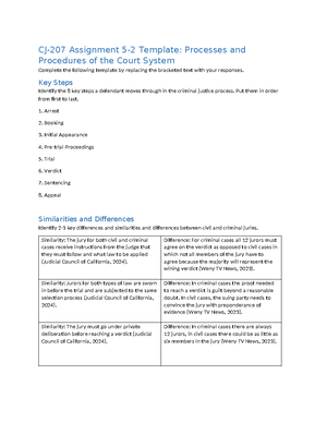 Cj 205 module 3 - got an a - CJ 205 Module Three Practice Activity ...