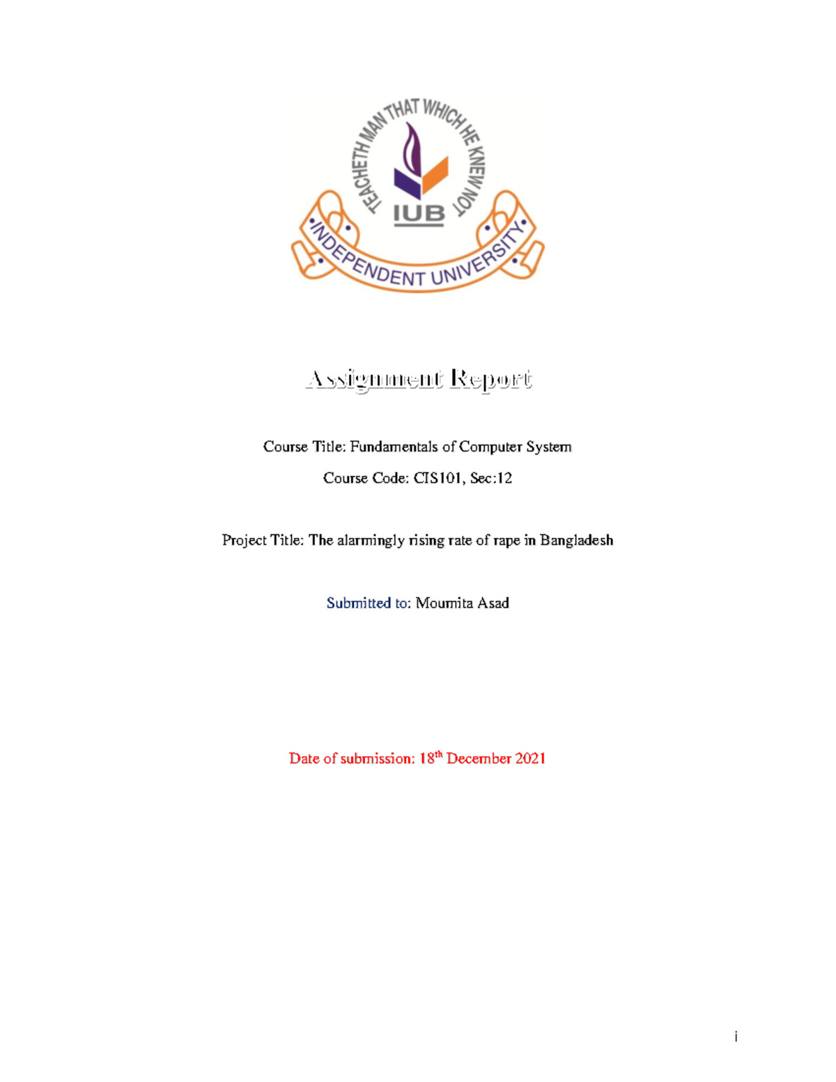 Final Project work - it was really good and completed it with ...