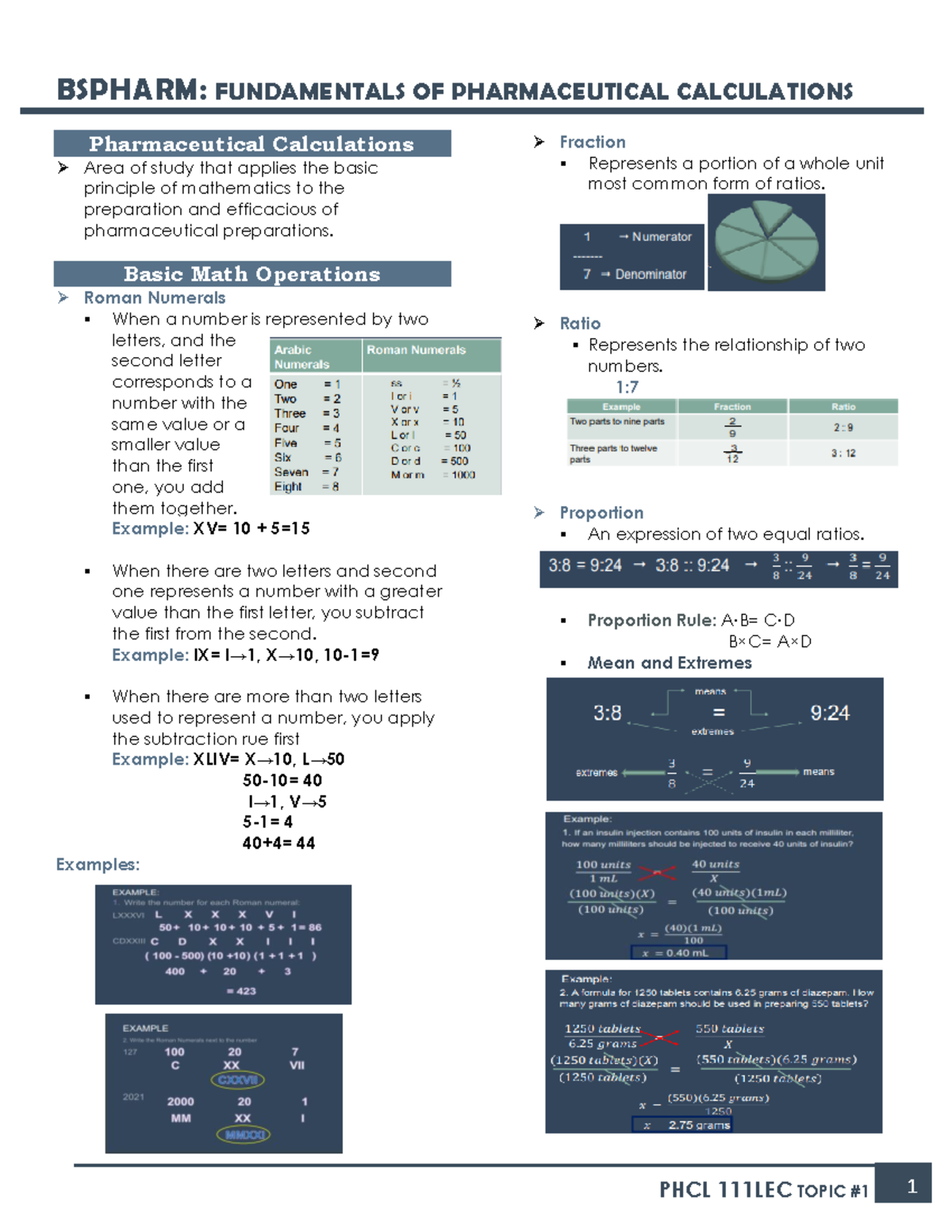 PHCL LEC Lesson Prelims - BSPHARM: FUNDAMENTALS OF PHARMACEUTICAL ...
