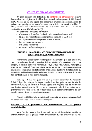 Contentieux Administratif - CONTENTIEUX ADMINISTRATIF Introduction ...